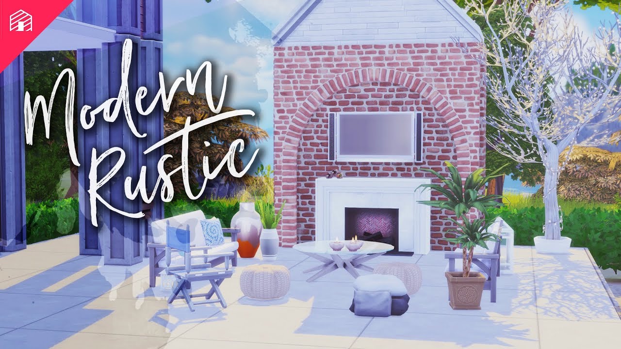 The Sims 4: Speed Build | Modern Rustic + CC Download & Links - YouTube