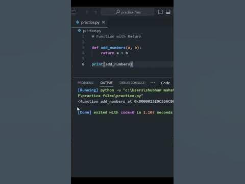Function With Return | #python #pythonprogramming #code #coding #learnpython #pythonforbeginners ...