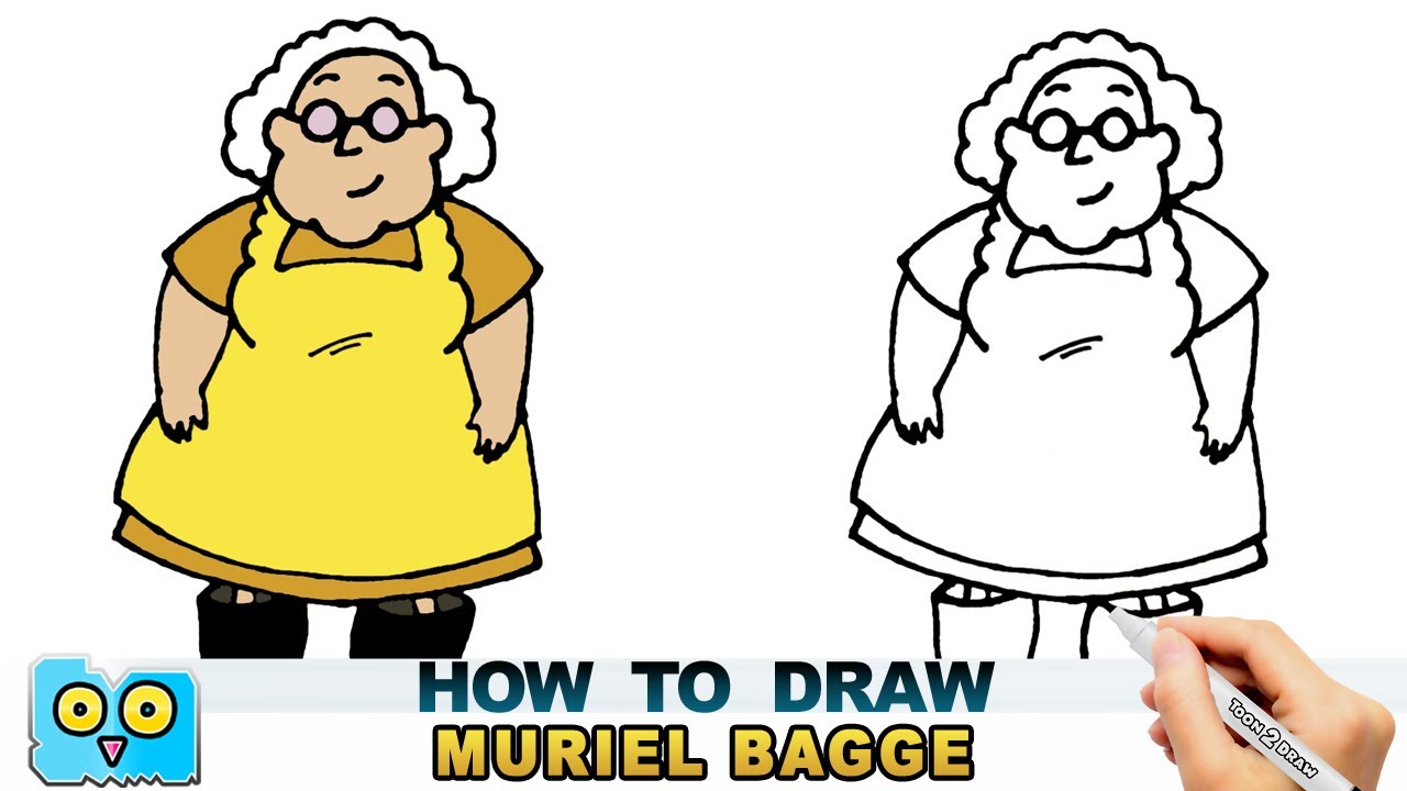 How to draw Muriel Bagge | Courage the Cowardly Dog - YouTube