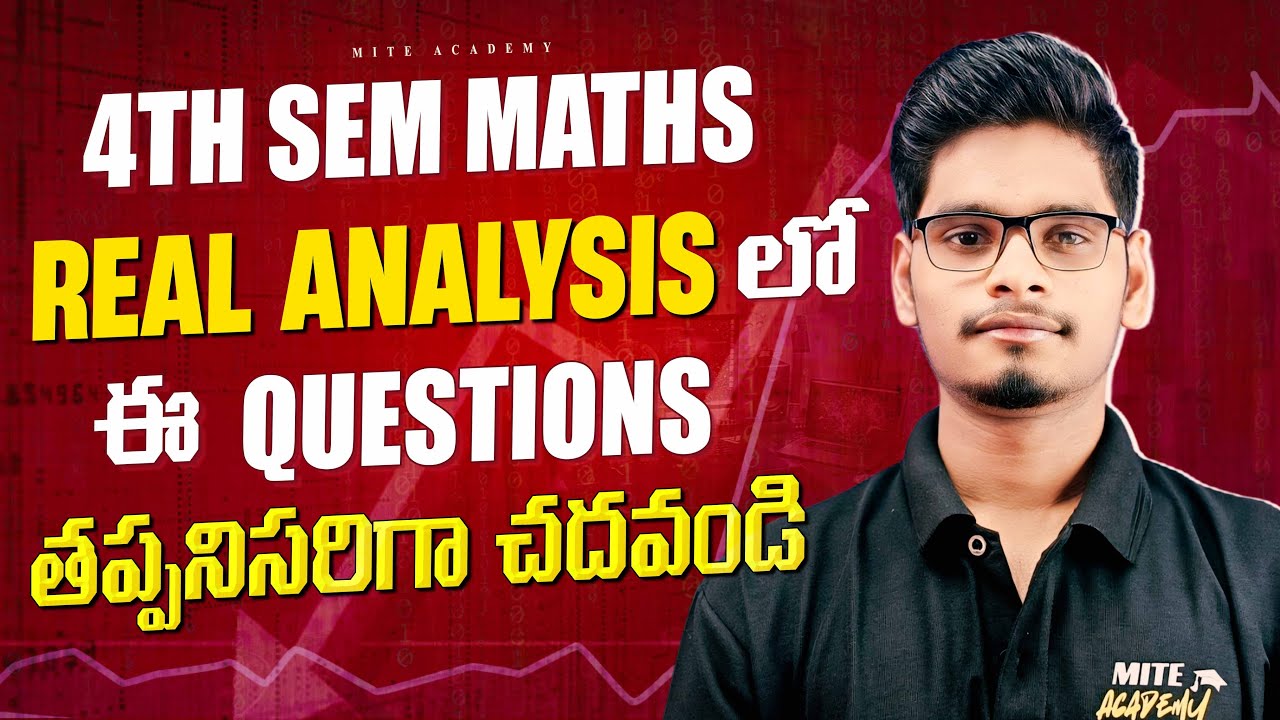 Introduction to Real Analysis imps || Degree 4th Sem Maths Important ...