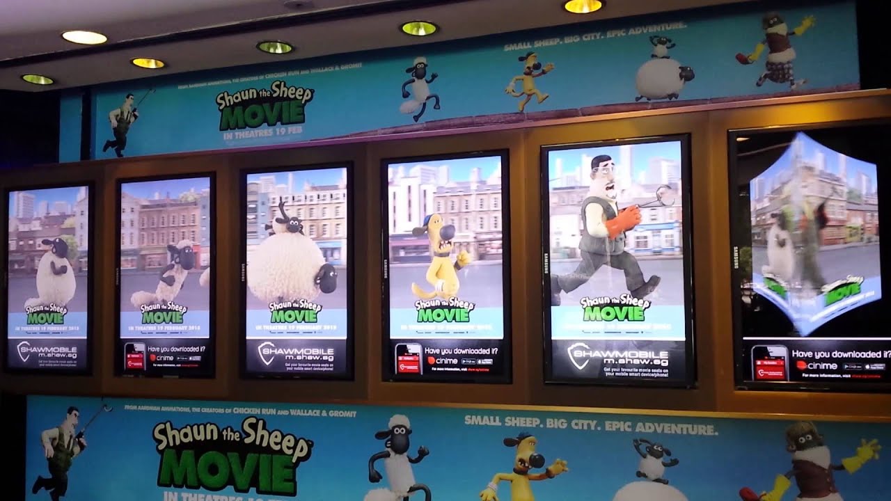 Shaw Theatres Lido Level 1 x6 Digital Poster Boards - YouTube