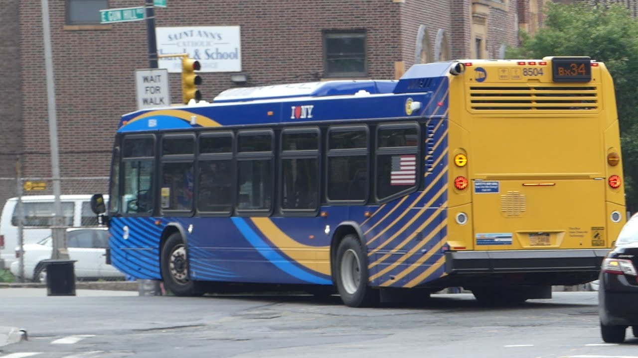 MTA NYCT Bus: 2018 Nova-LFS Bx34 Bus #8504 at E 210th St-Bainbridge Ave ...