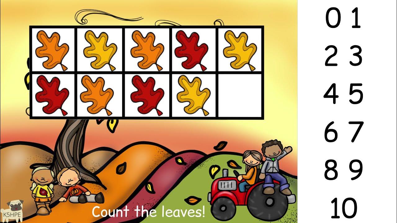 Counting Leaves! Ten Frames Count Numbers 0-10, Fall Autumn Math ...