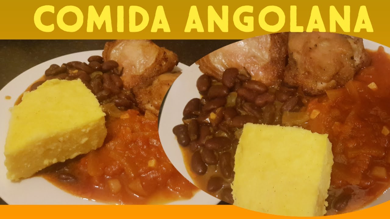 Receita: Funge de milho| feijão de oléo de palma| molho de tomate ...