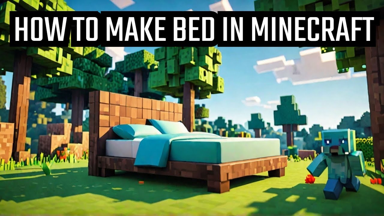 HOW TO MAKE BED IN MINECRAFT | MINECRAFT TUTORIAL PART 1 - YouTube