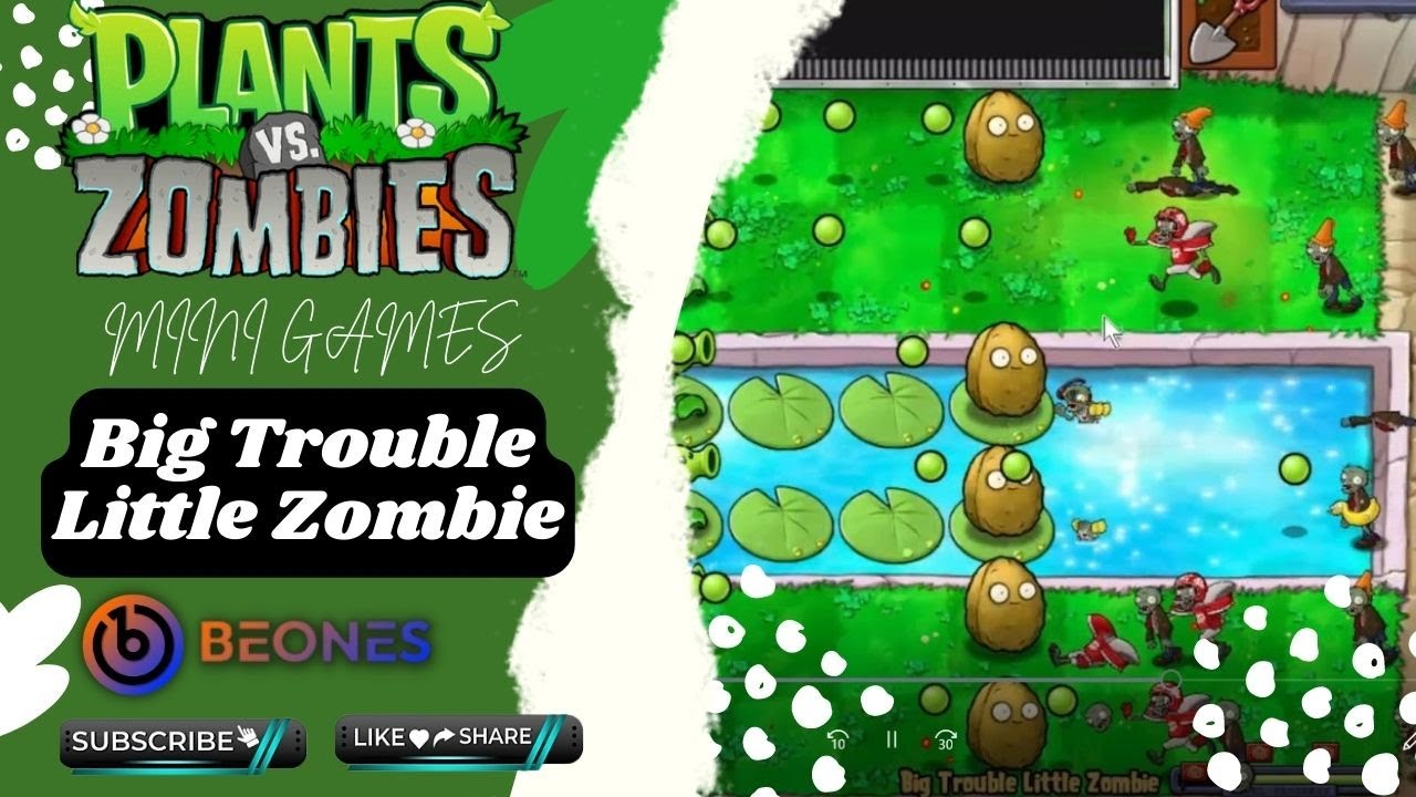 Plants Vs. Zombies | Mini Games Big Trouble Little Zombie - YouTube