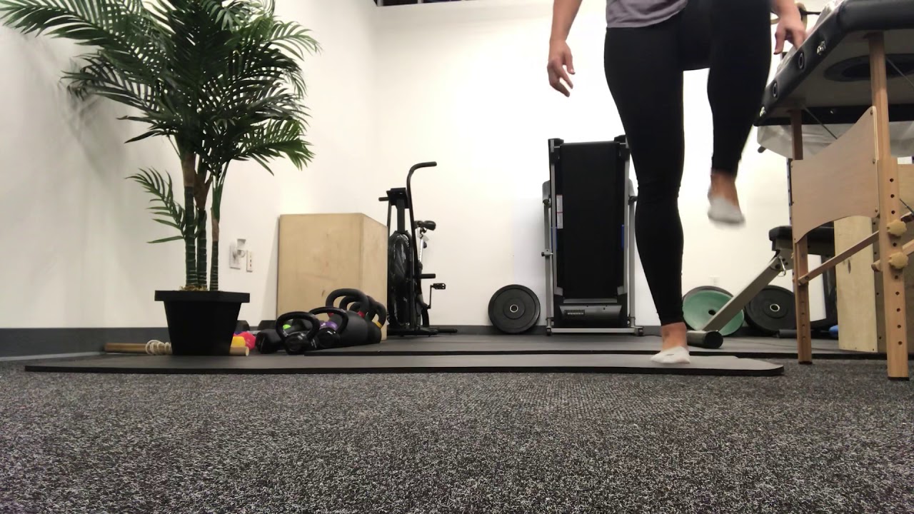 Single leg heel raise isometric - YouTube