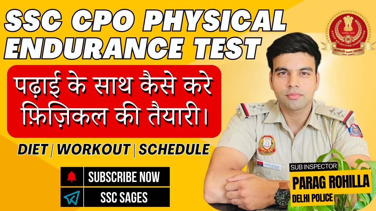 SSC CPO physical test details, how to manage physical preparation with ...