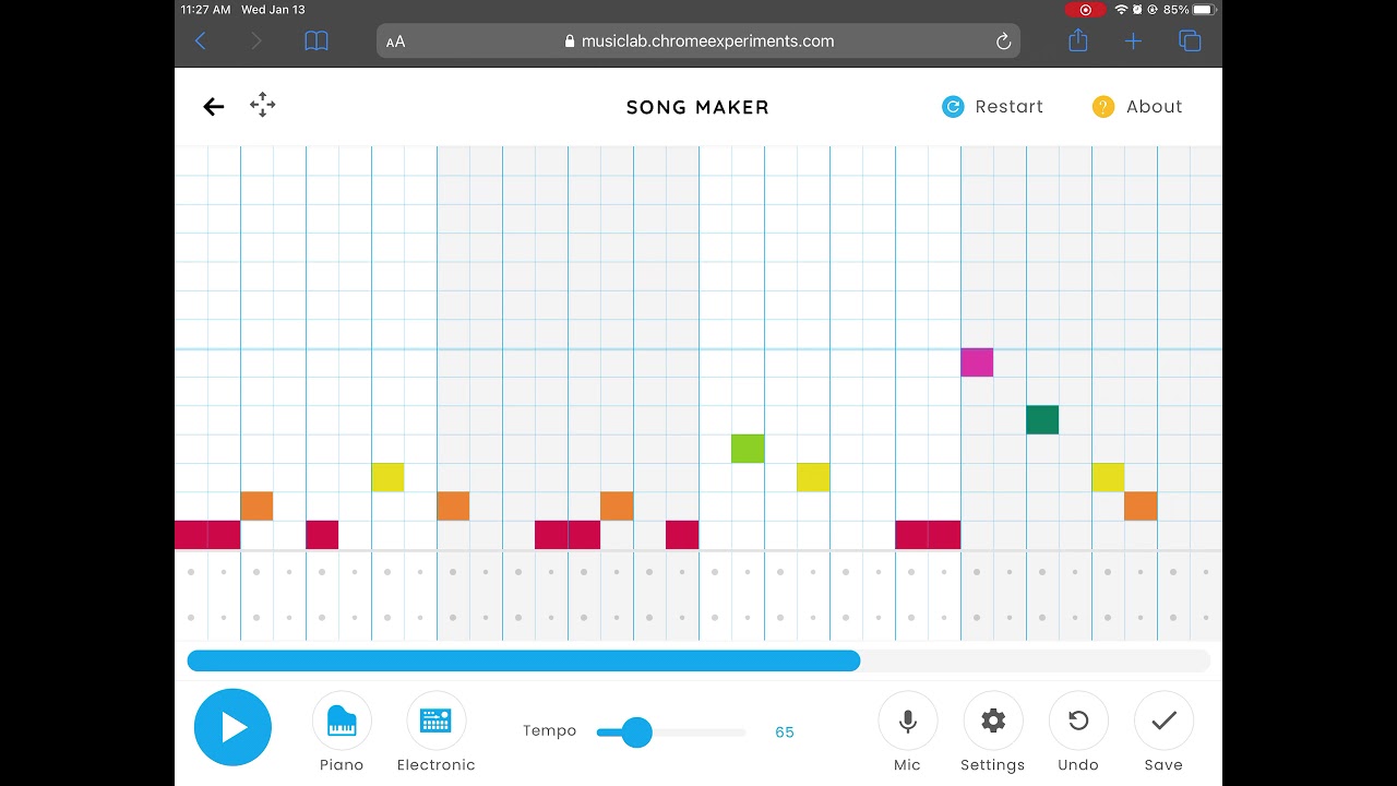 How to make happy birthday on Crome music lab - YouTube