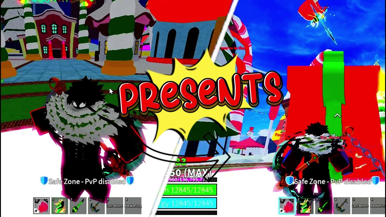 Opening presents to see what i get in [Blox Fruits] - YouTube