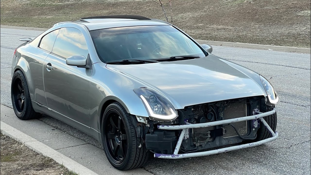 The G35 Coupe Gets A Crash Bar! (Gary V.2) - YouTube