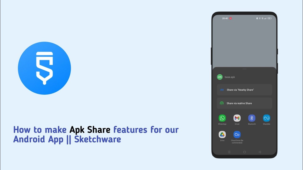 How To Make Apk Share Feature For Your Android App Sketchware Youtube