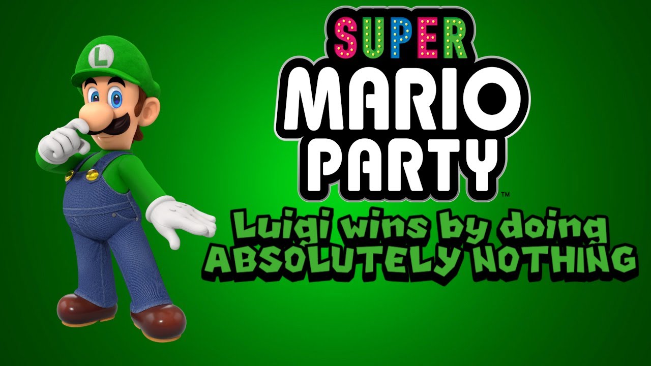 Super Mario Party Luigi wins by doing ABSOLUTELY NOTHING - YouTube