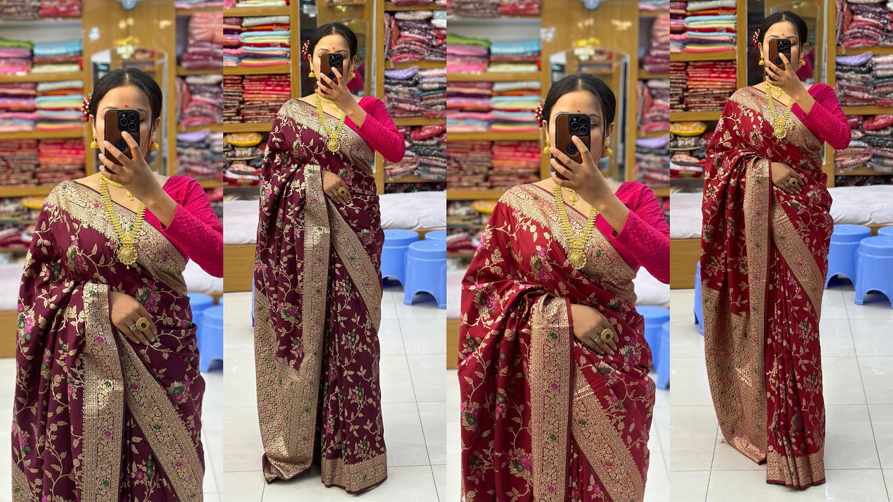 Original Dola Silk Sari Set - YouTube
