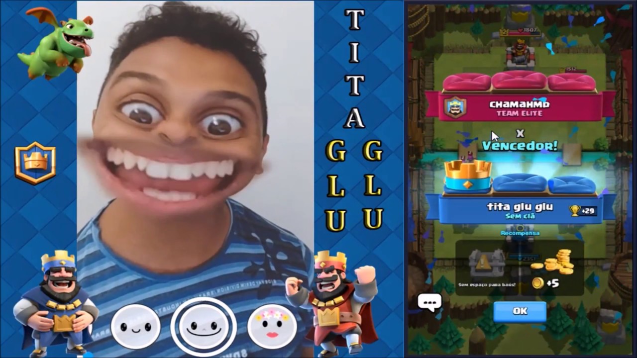 CLASH ROYALE - JOGANDO PELA PRIMEIRA VEZ COM TITA GLU GLU | Gameplay de ...