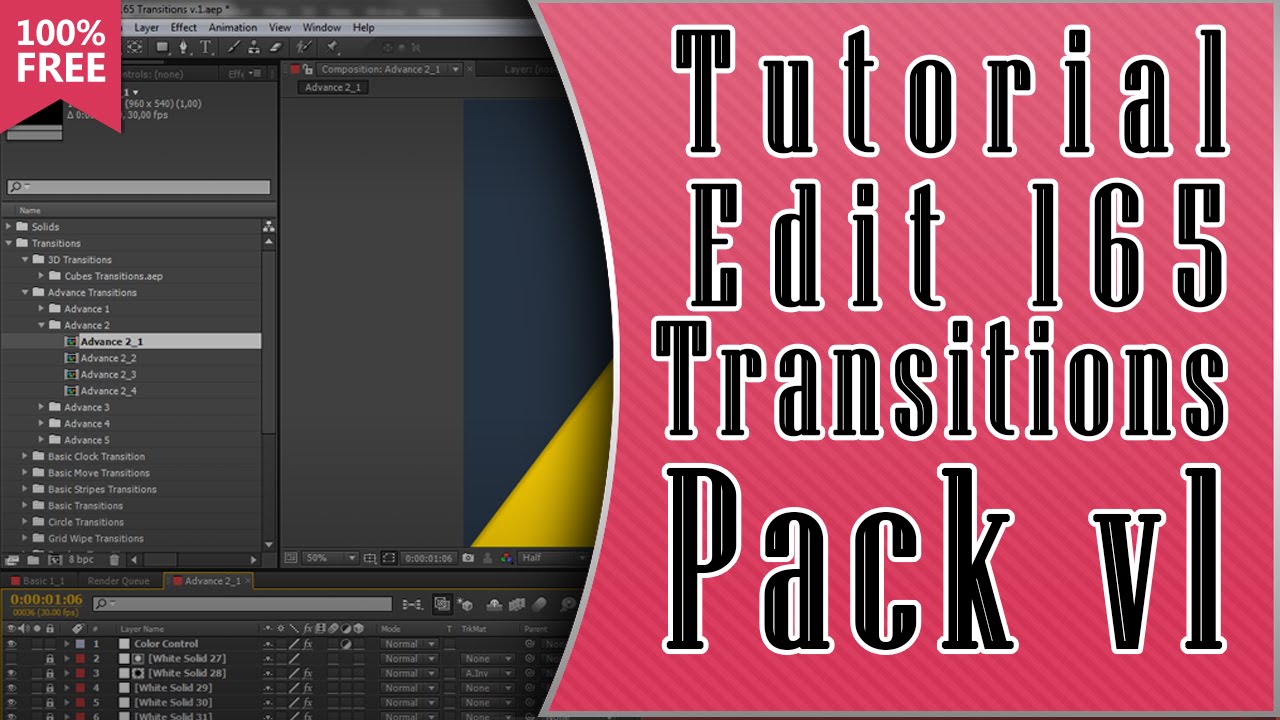Tutorial Edit 165 Transitions Pack v1 - 100% Free Template After ...
