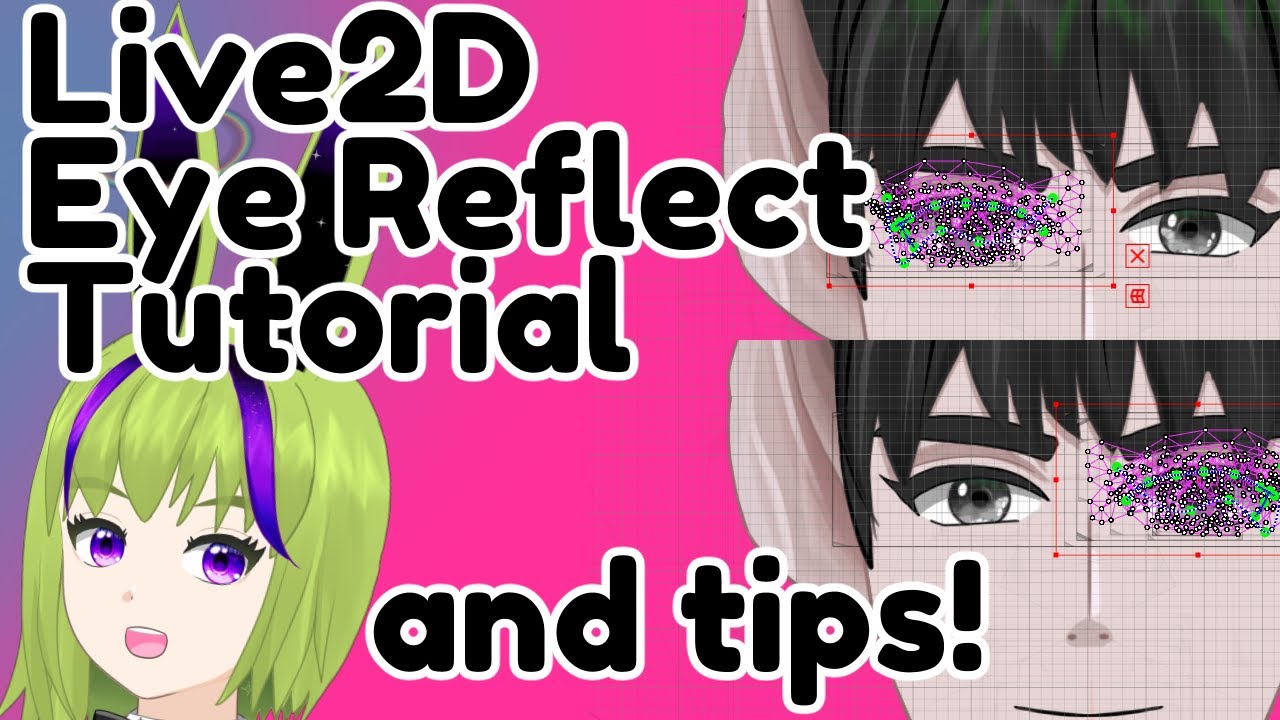 Live2D Eye Reflect flip tutorial and tips! (explaining reflecting deformers) - YouTube