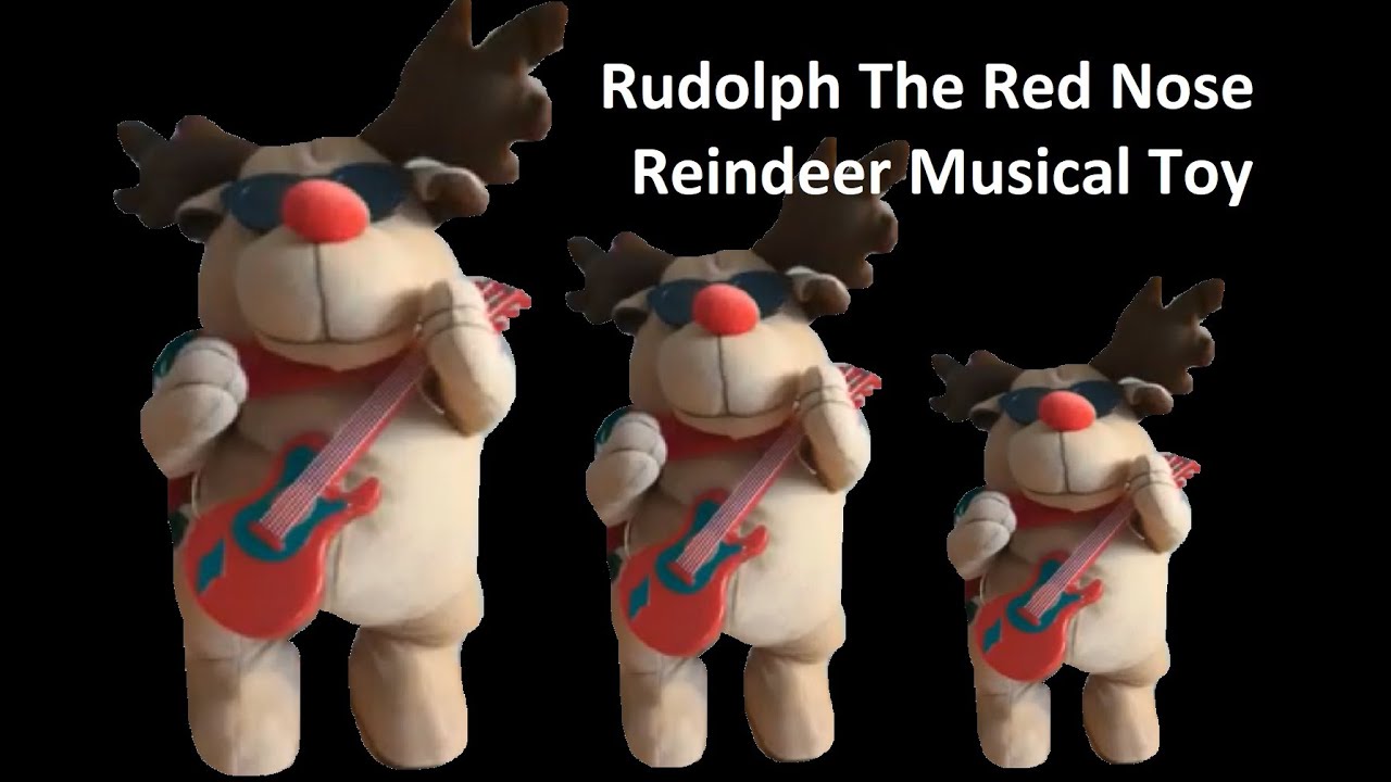Rudolph The Red Nose Reindeer Guitar Playing Singing Musical Christmas ...