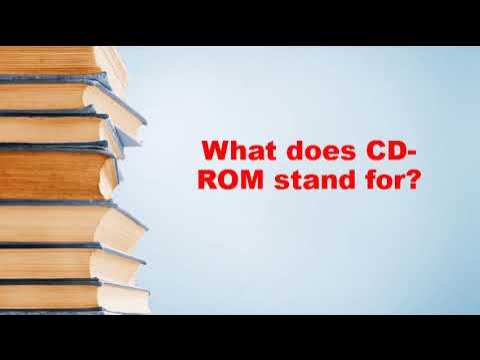 What does CD ROM stand for? - YouTube