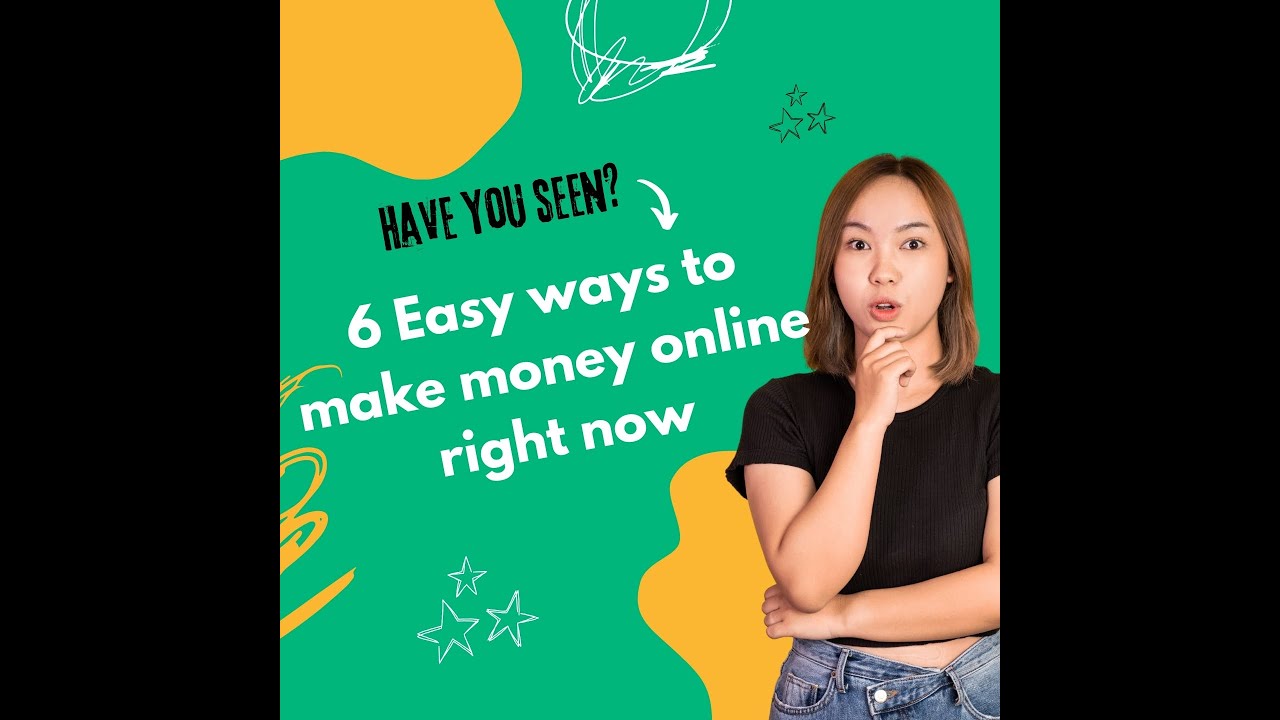 6 Easy ways to earn money online right now 🔥 - YouTube