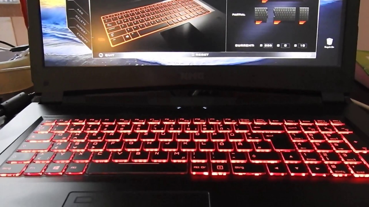 Keyboard back light change on XMG Pro 17 - YouTube
