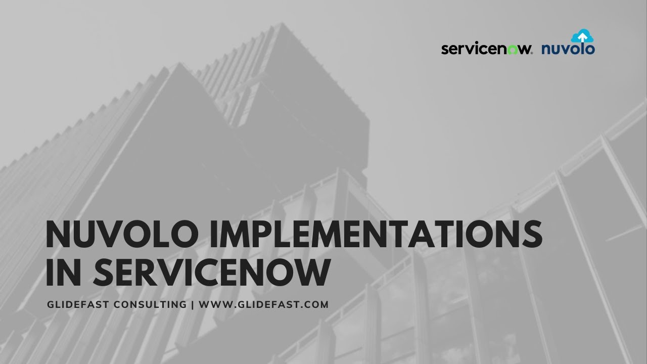 Nuvolo Implementations in ServiceNow | Share the Wealth - YouTube