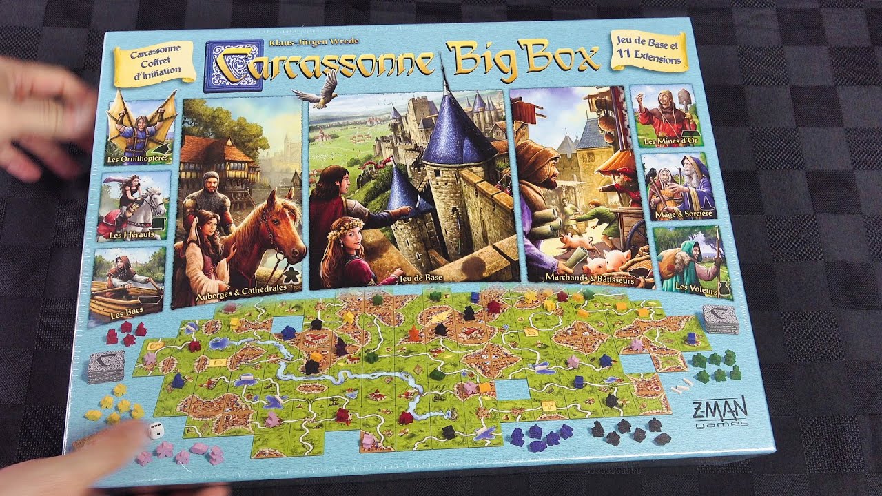 Unboxing Carcassonne Big Box - YouTube