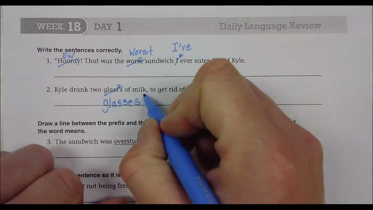 Daily Language Review Week 18 Day 1 - YouTube