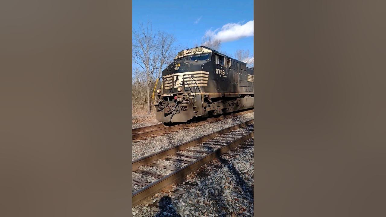 NS 9789, UP 4066 and NS 4586 pulling an IM. - YouTube