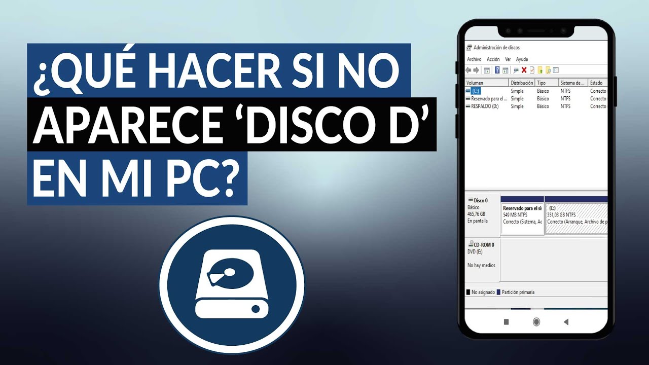 ¿Qué hacer si mi partición de 'DISCO LOCAL D' no aparece en mi PC ...