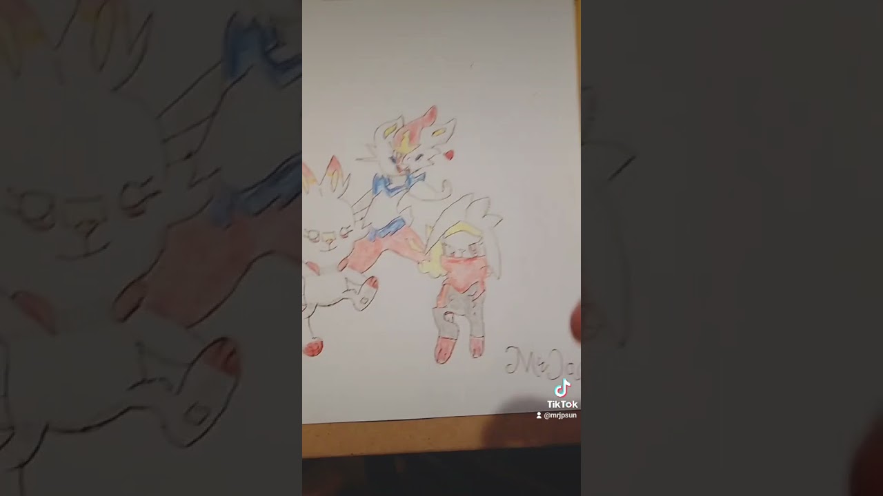 Drawing Scorebunny, Raboot, and Cinderace - YouTube
