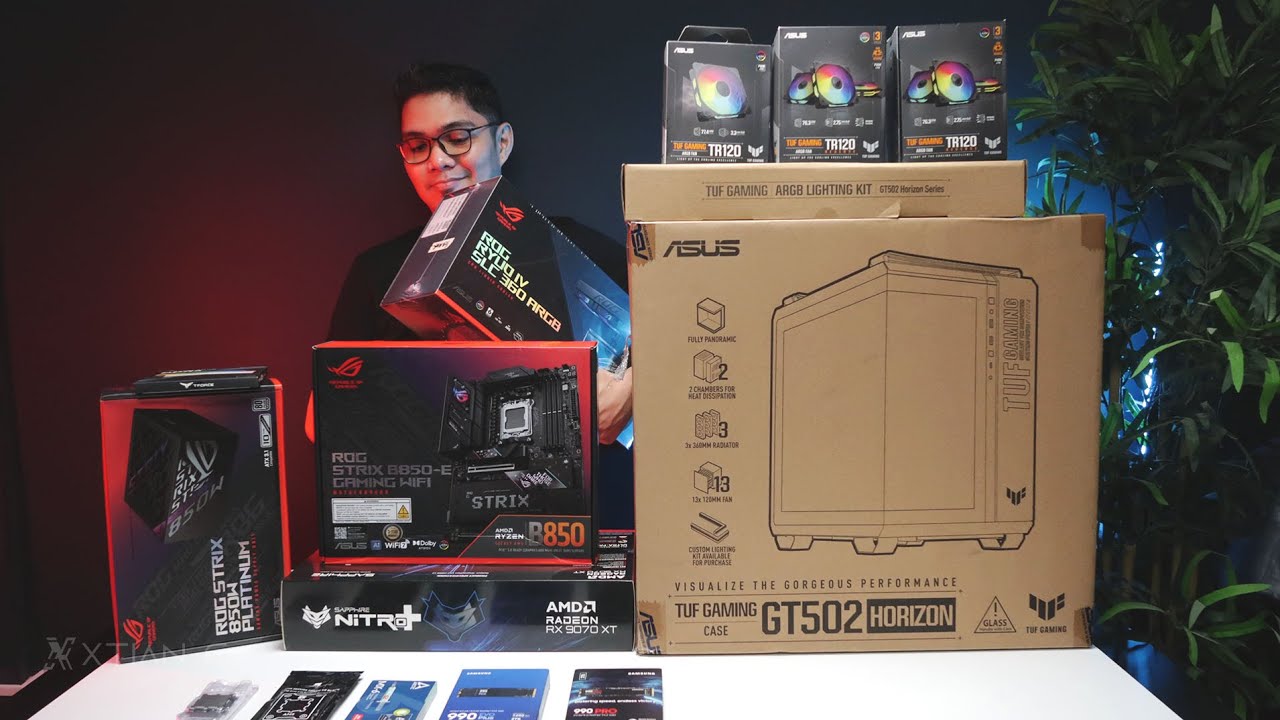 unboxing ₱200K+ ROG Gaming PC (Client Build) | 9800X3D | RX 9070 XT ...