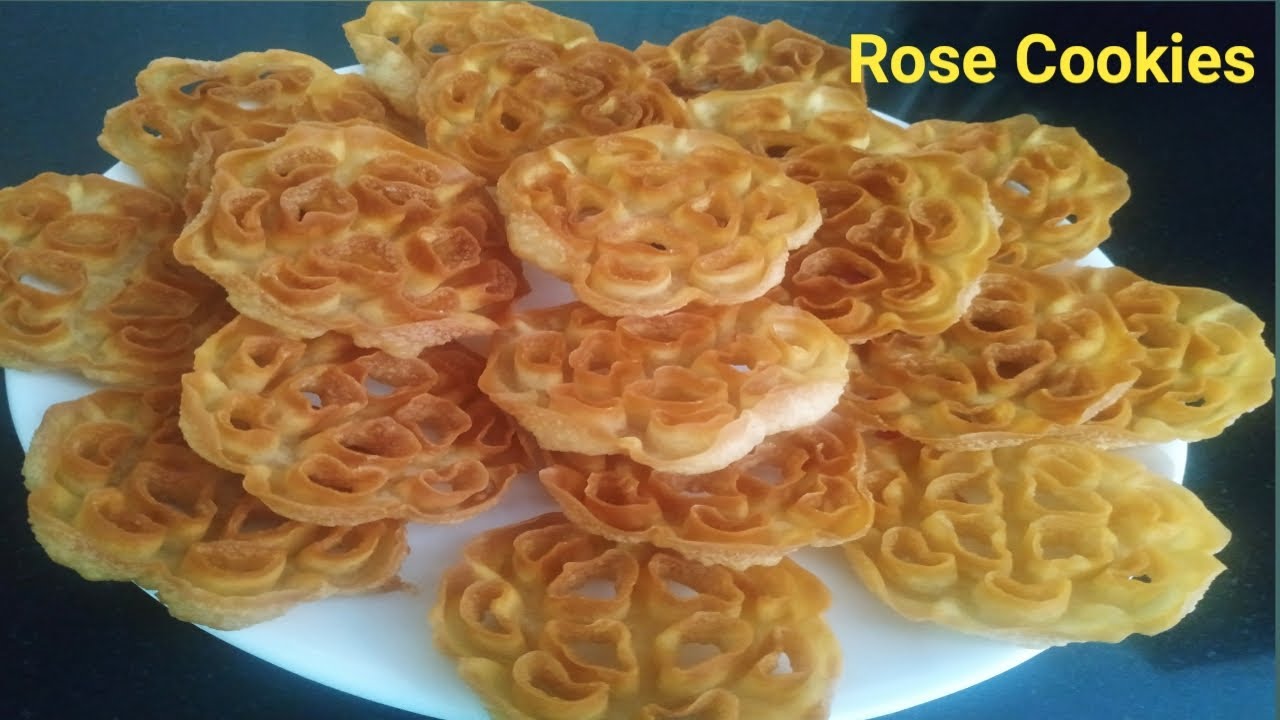 Eggless Rose Cookies ll How to make Rose Cookies - YouTube