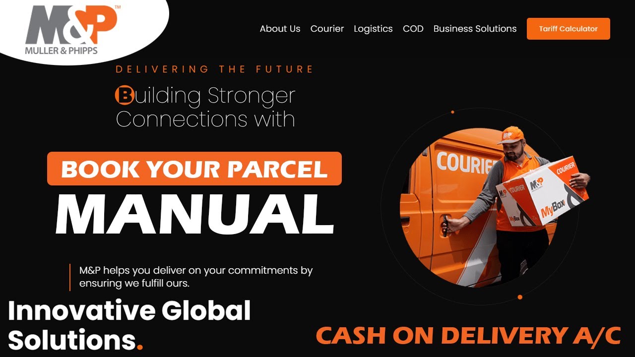 M&P Book Your Parcel Manual on Dashboard, Parcel Booking on M&P, Tech ...