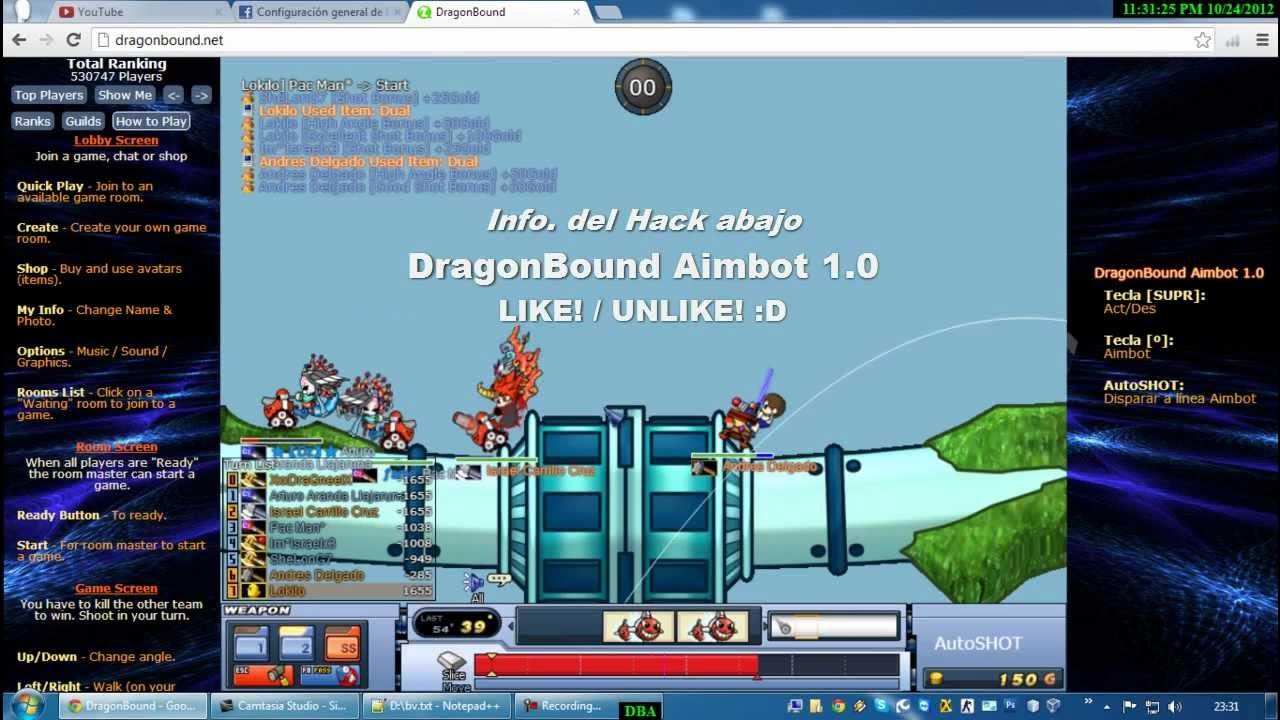 DragonBound AIMBOT HACK 1.0 - HTML5 (Real) - YouTube