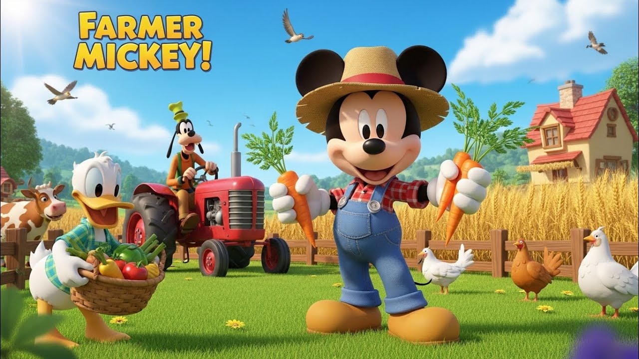Mickey Mouse Farmer Adventure 🌾 | Village Farm Fun with Friends ...