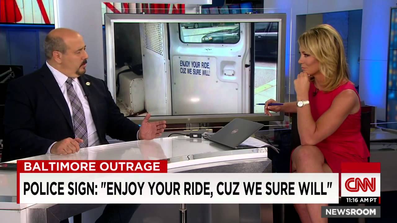 CNN News July 4, 2015 Baltimore police van sign causes outrage - YouTube