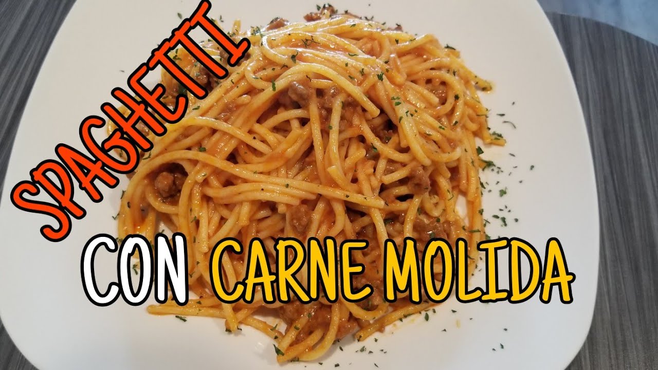 Spaghetti con carne molida facil /🍝espagueti con carne molida facil de ...