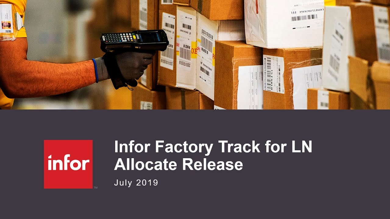 Allocate Release Transaction in Infor Factory Track for LN - YouTube