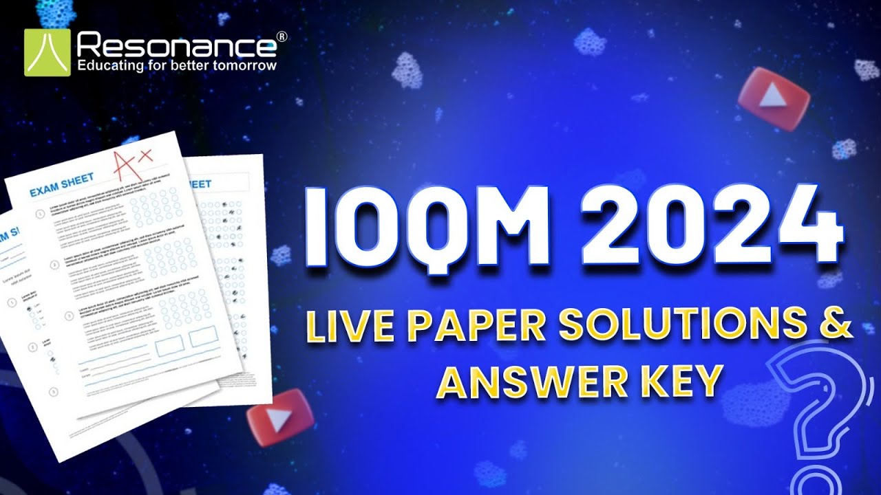 IOQM 2024 Live Paper Solutions & Answer Key | Detailed Step-by-Step ...