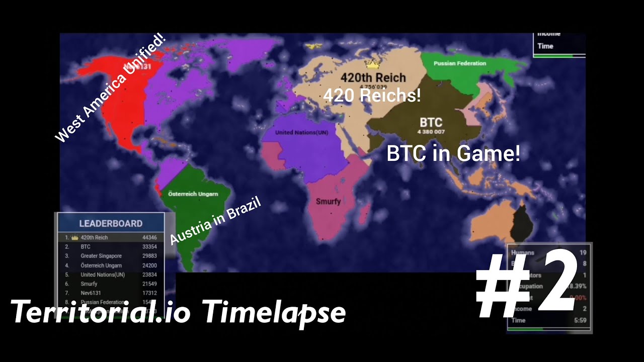 Territorial.io Timelapse #2 : World Map Battle Royale - YouTube