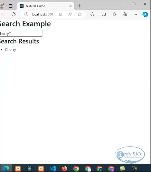 Search Bar In Reactjs React Search Bar Filter Infysky Reactjs Shorts Short Viral