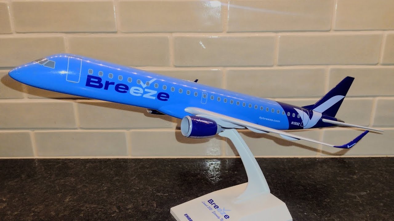 *A GIFT FROM BREEZE AIRWAYS!* Skymarks 1:100 Breeze Airways Embraer ...