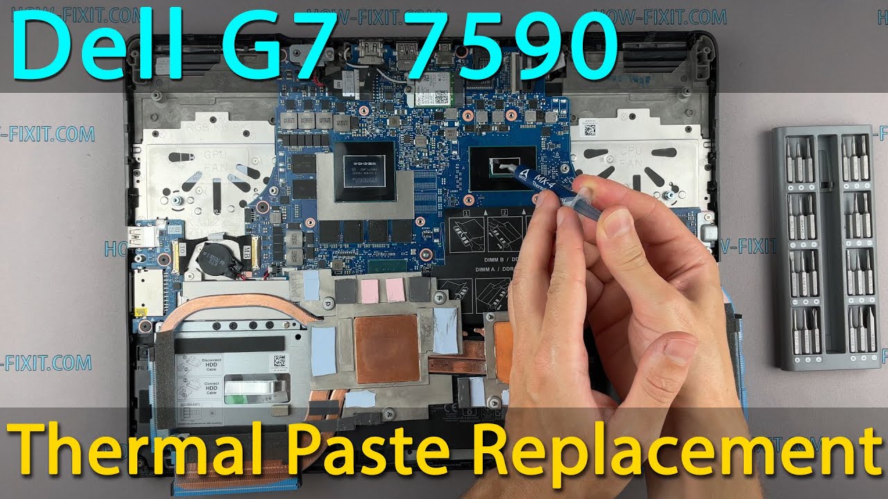 Dell G7 7590 Disassembly, Fan Cleaning and Thermal Paste Replacement ...