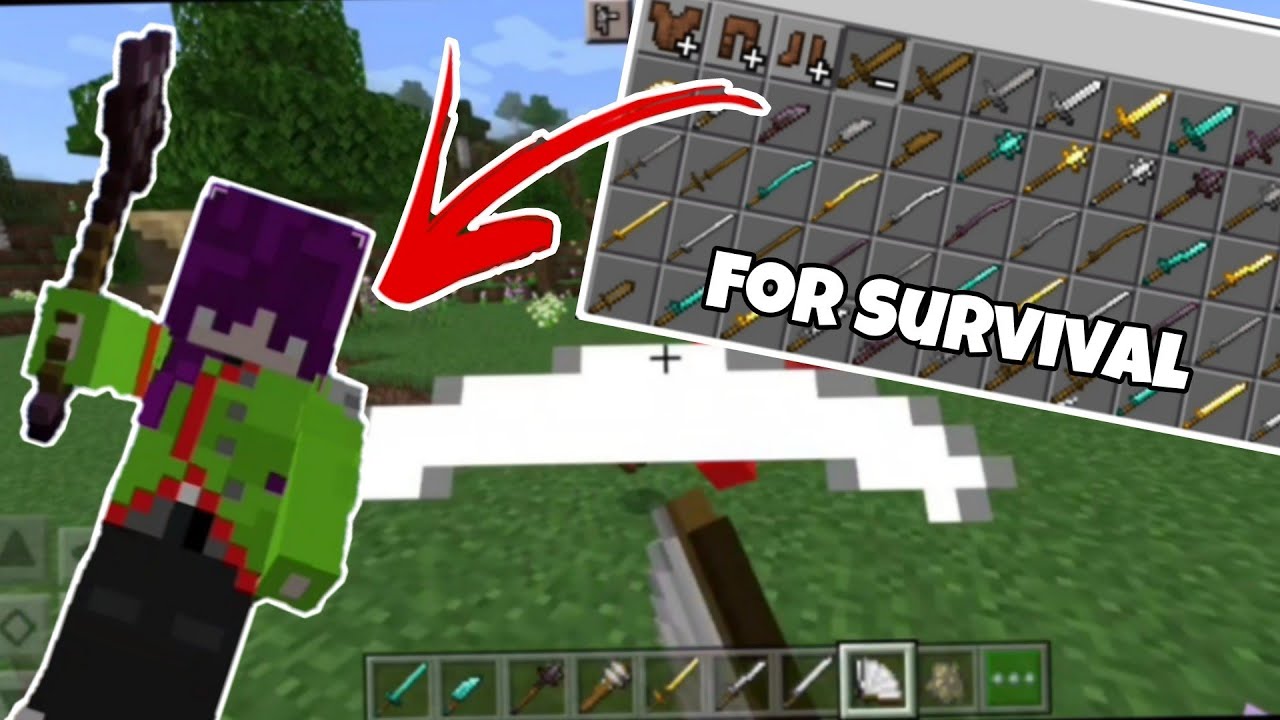 True Weapons Addon - More Special Weapons For Survival! Minecraft bedrock (MCPE) - YouTube
