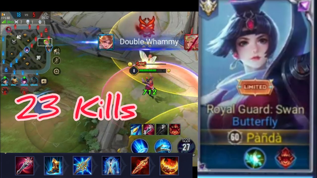 BUTTERFLY NEW BUILD and GAMEPLAY 23 KILLS| Arena of Valor | AoV | RoV ...