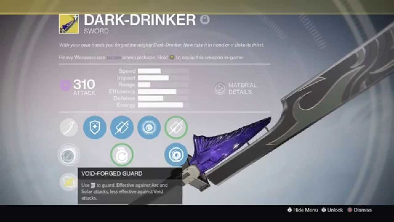 Destiny: Void exotic sword gameplay, Dark-Drinker! - YouTube