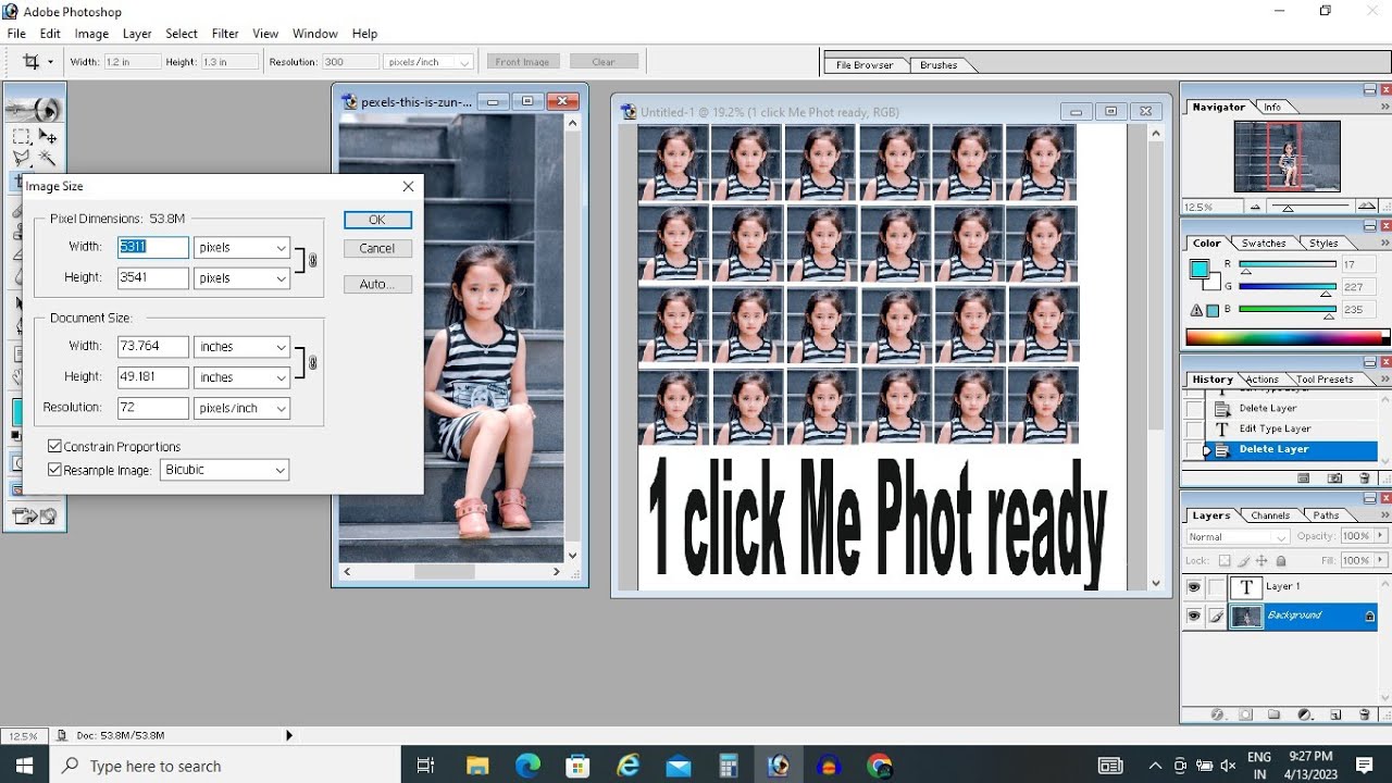 5 fit photo kaise print kare | Stamp size photo kaise print kare ...