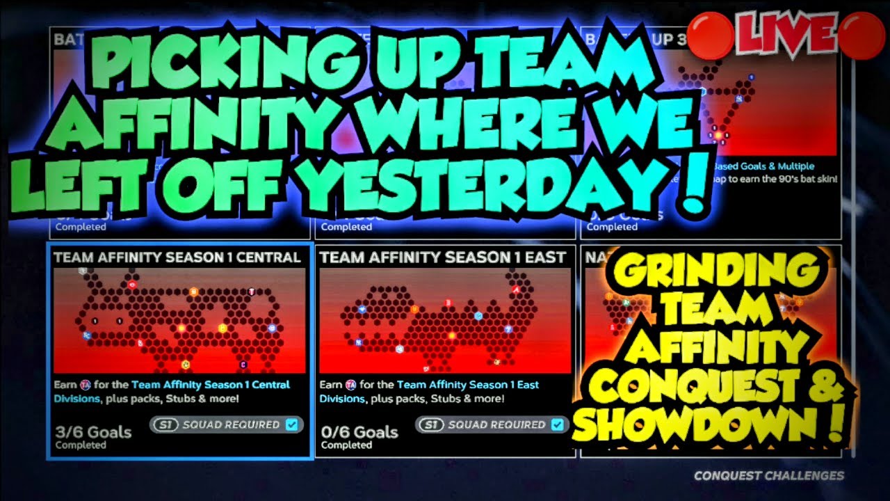 🔴 LIVE PICKING UP TEAM AFFINITY WHERE WE LEFT OFF YESTERDAY! CONQUEST ...