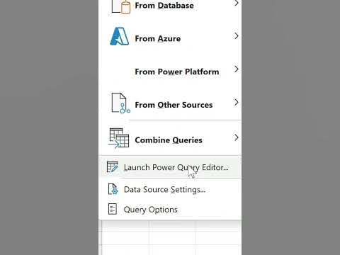 New keyboard shortcut to open the Power Query Editor in Excel - YouTube